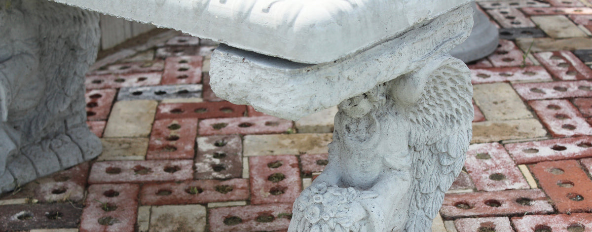 Concrete Benches – Shiner Bluestem