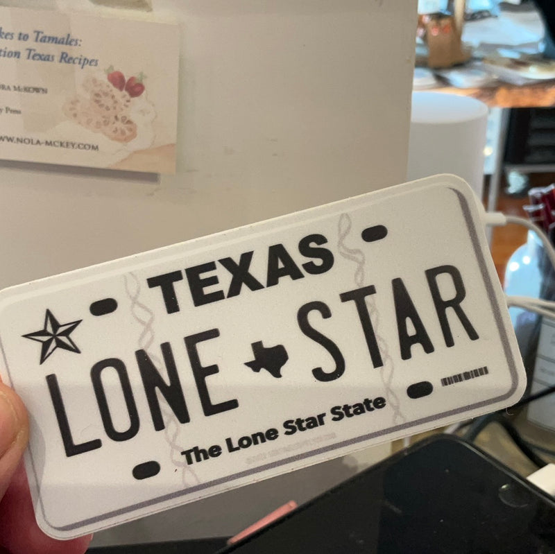 Lone star license plate sticker – Shiner Bluestem